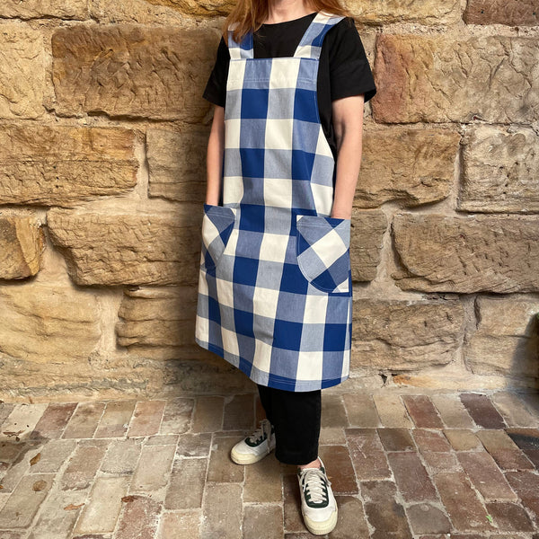 Everyday Apron - Blue check – Home Industry